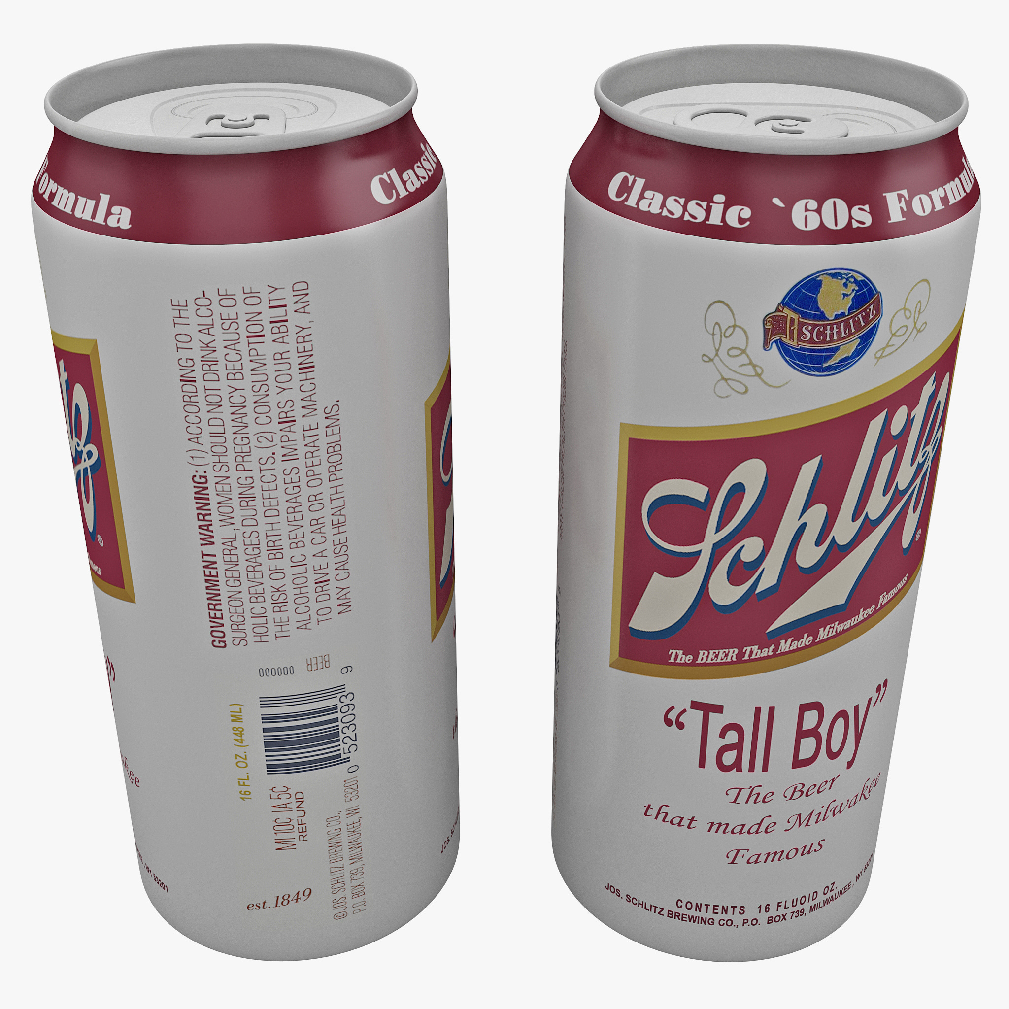 3dsmax Beer Schlitz Tall Boy