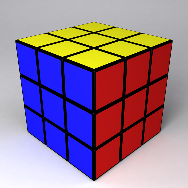 rubik s cube 3d obj