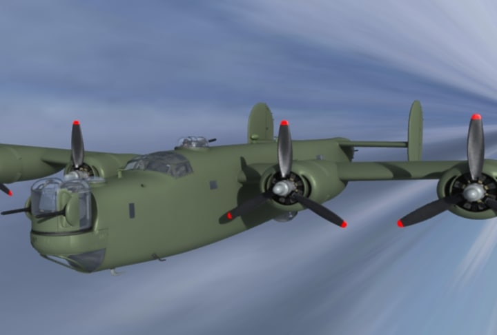 3d b24 liberator b 24 bomber model