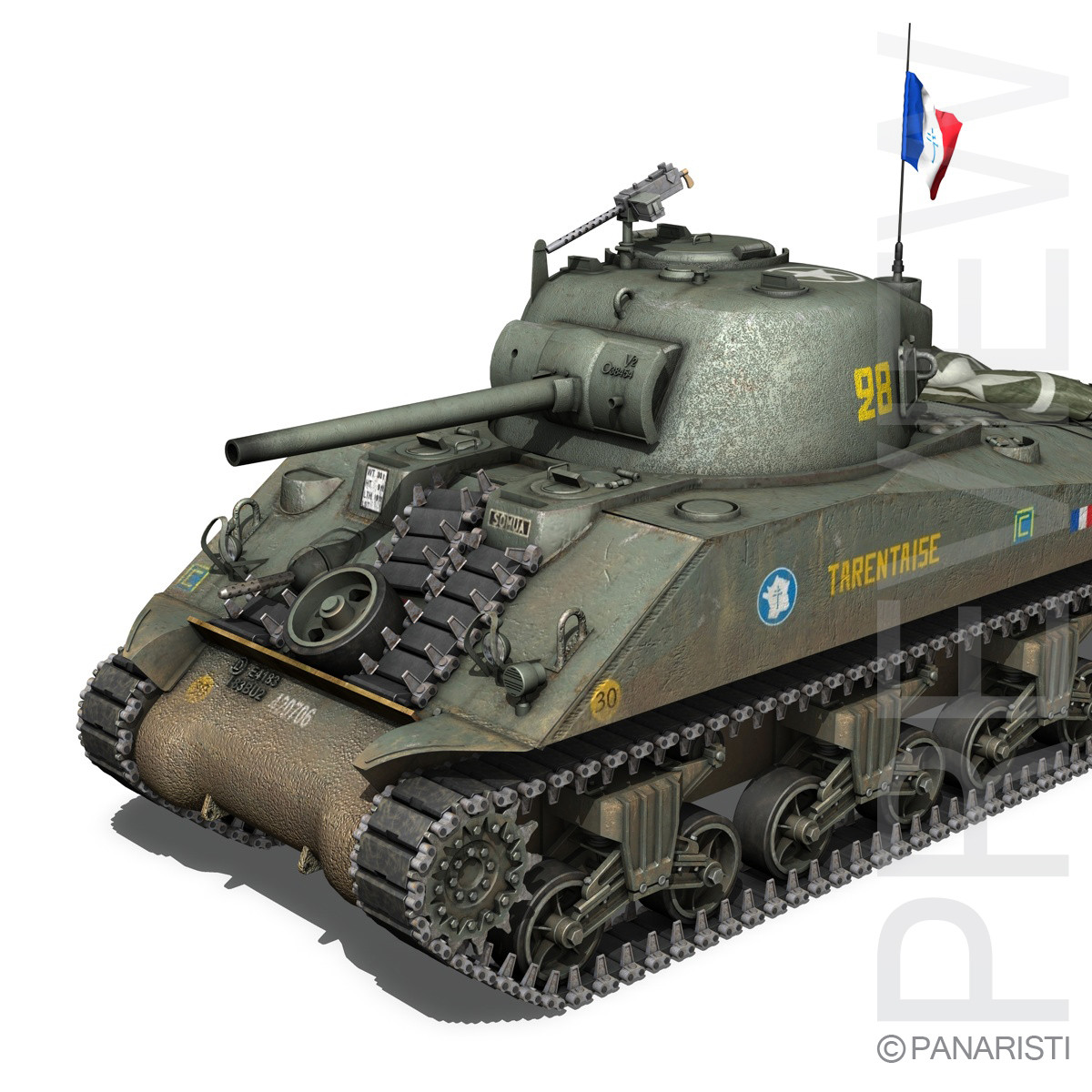 3d m4a2 sherman m4 model