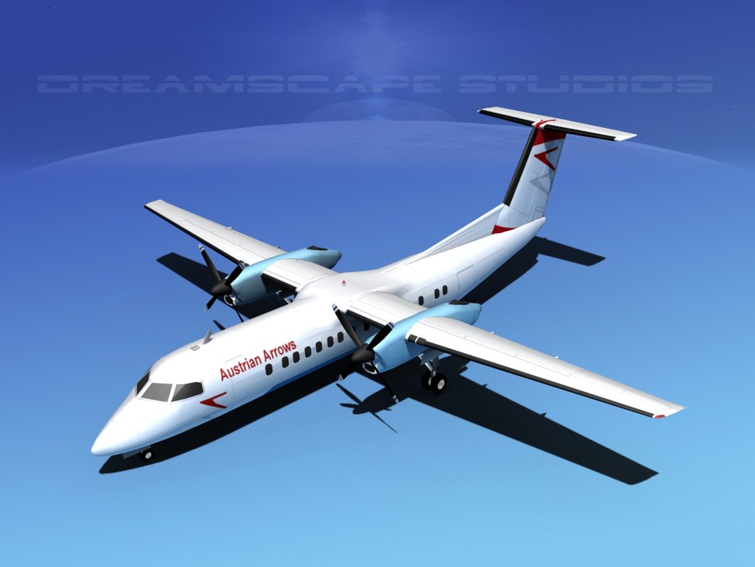 3d Dhc 8 Q300 Model